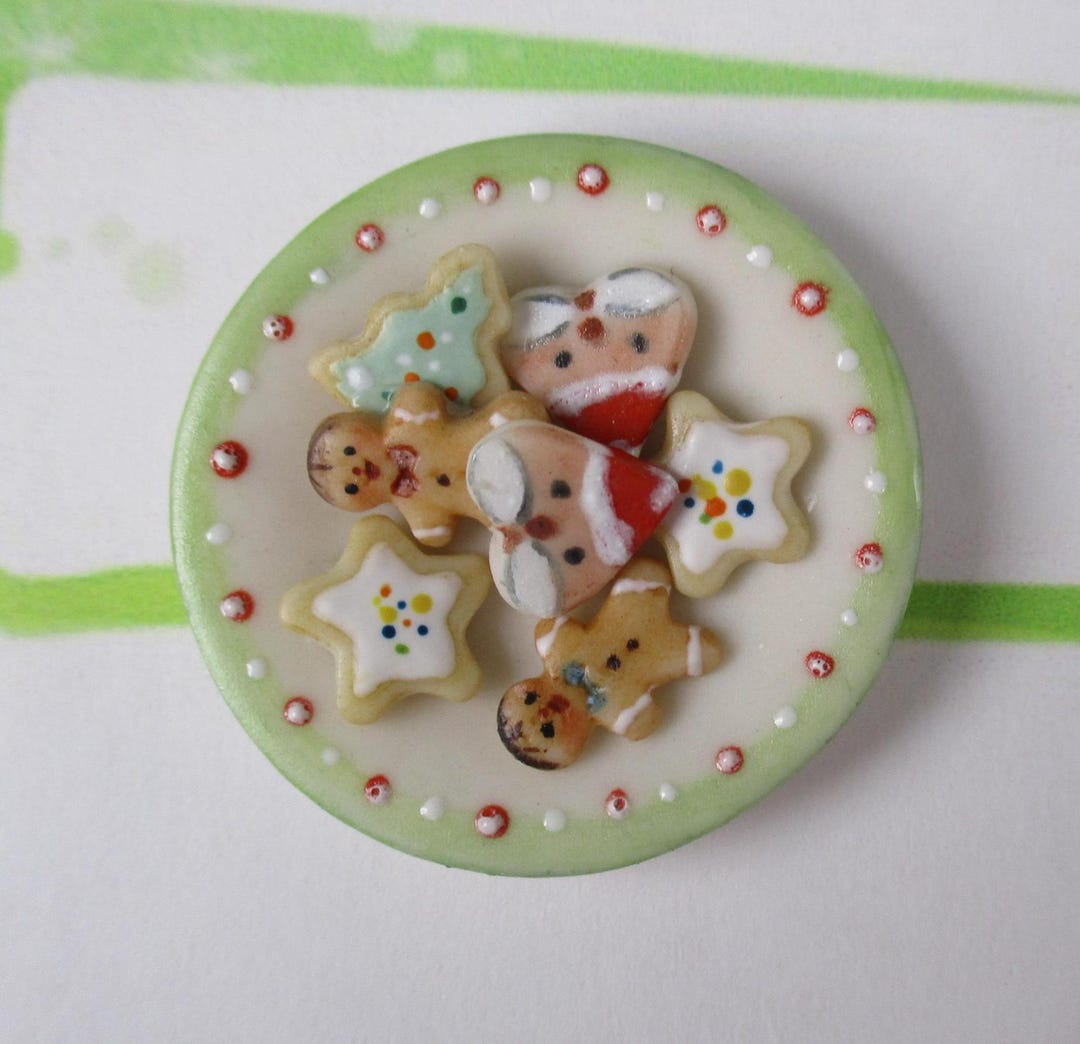 Miniature Christmas Cookie Plate - Etsy