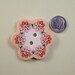 Large Coral Flowering Button - Etsy