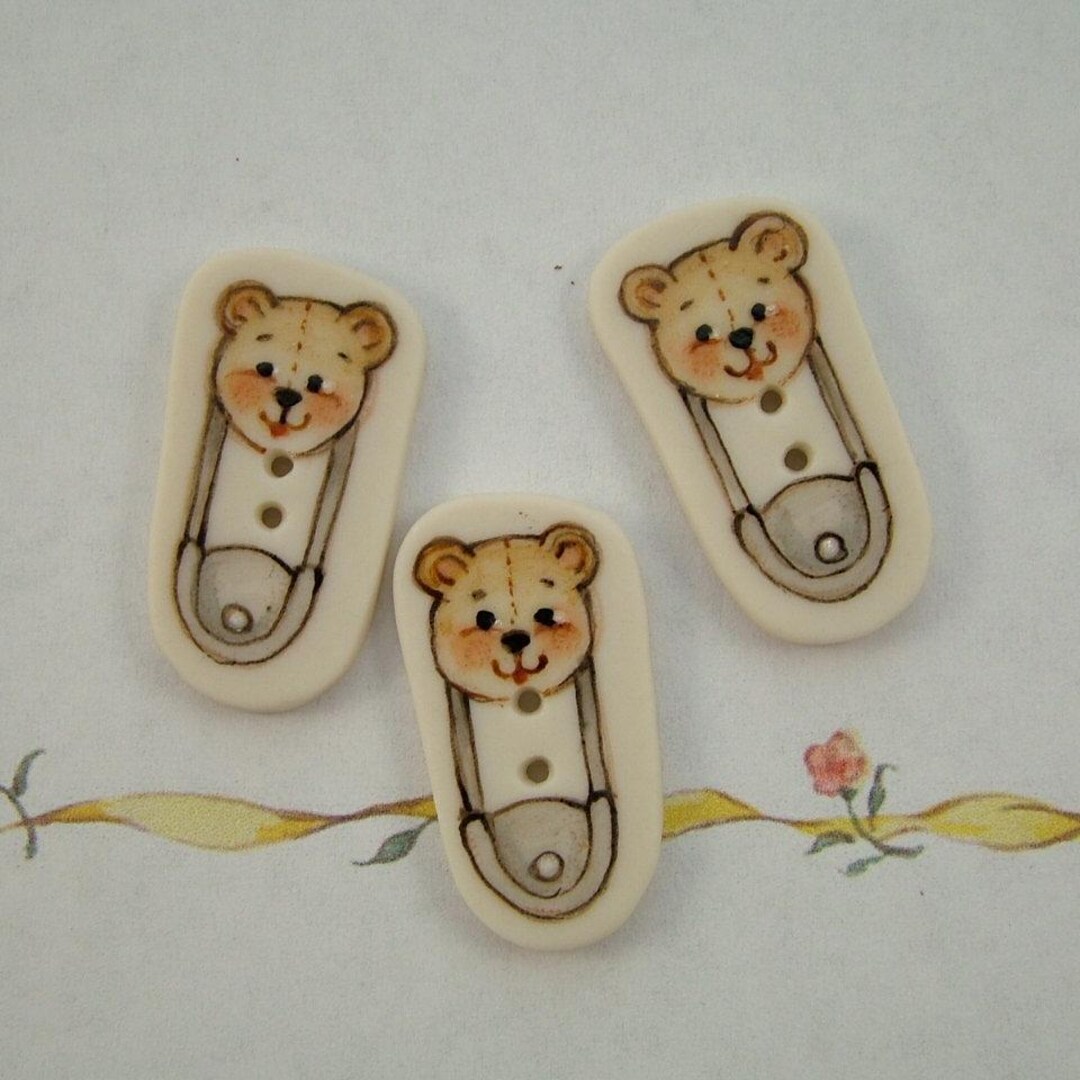 Diaper Pin Button Set of 3 - Etsy