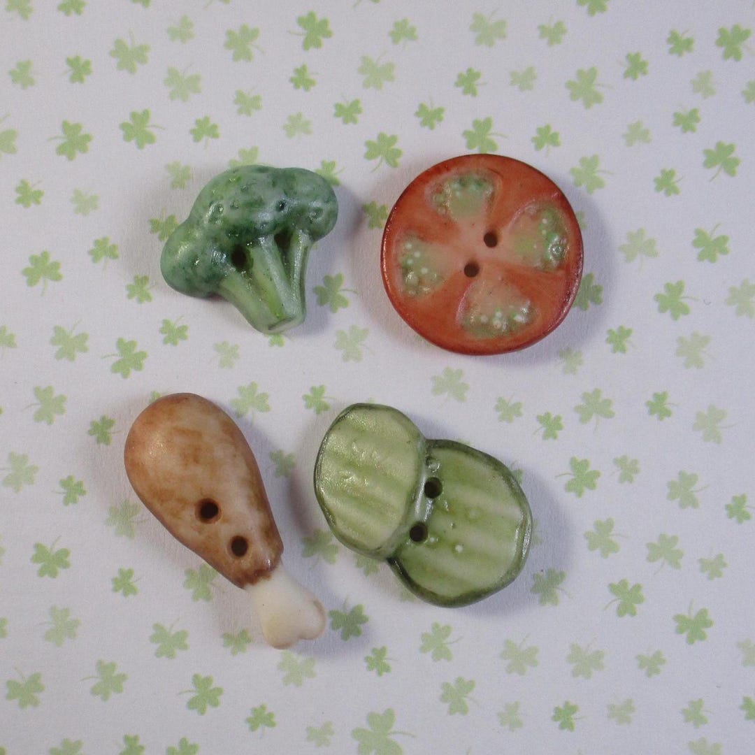 Bon Appetit Buttons Set of 4 - Etsy