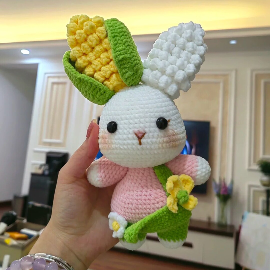 Buy Cute Corn Rabbit Crochet Pattern, Rabbit Crochet Pdf Pattern, PDF ...