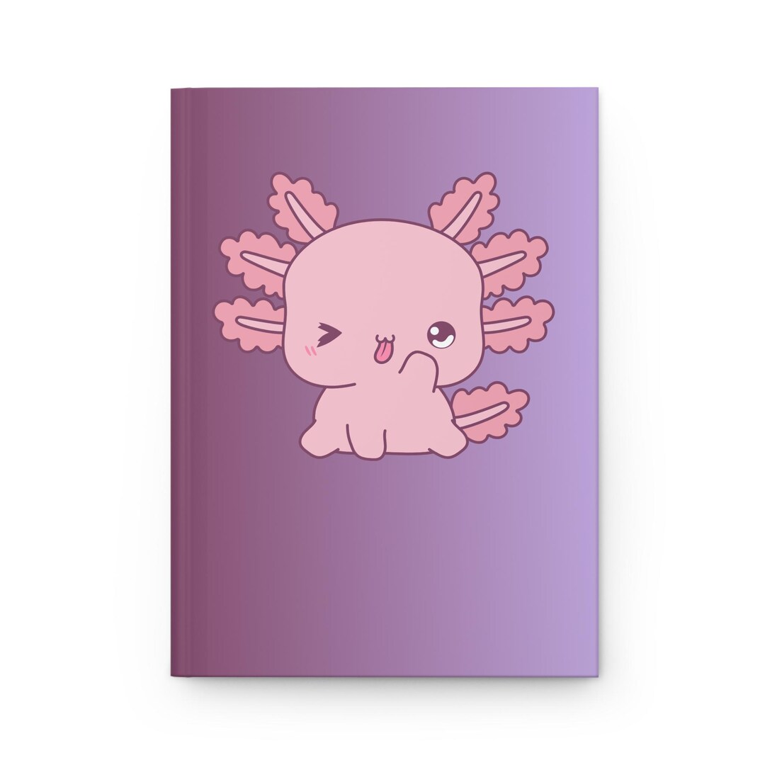 Cute Axolotl Hardcover Journal, Perfect for Note-taking, Doodling ...