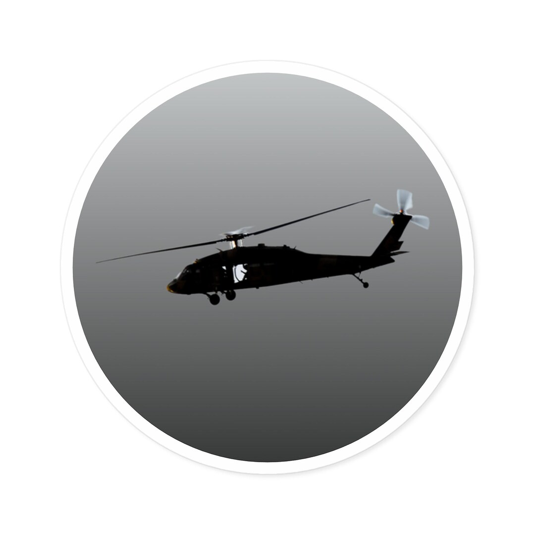 UH-60 Blackhawk Helicopter Round Stickers, Cool Aviation Decals for ...