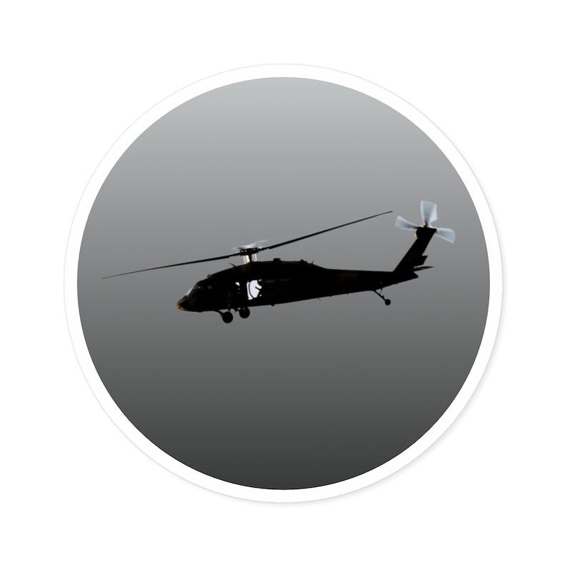 UH-60 Blackhawk Helicopter Sticker: Aviation Decal for Laptops & Cars ...