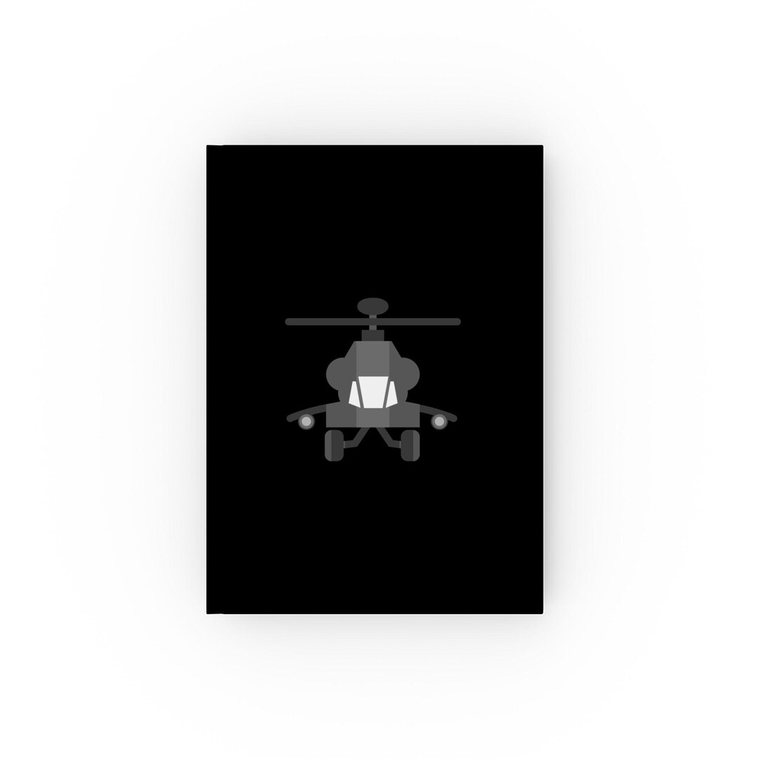 AH-64 Apache Black Hard Backed Journal, Military Notebook, Army Memo ...
