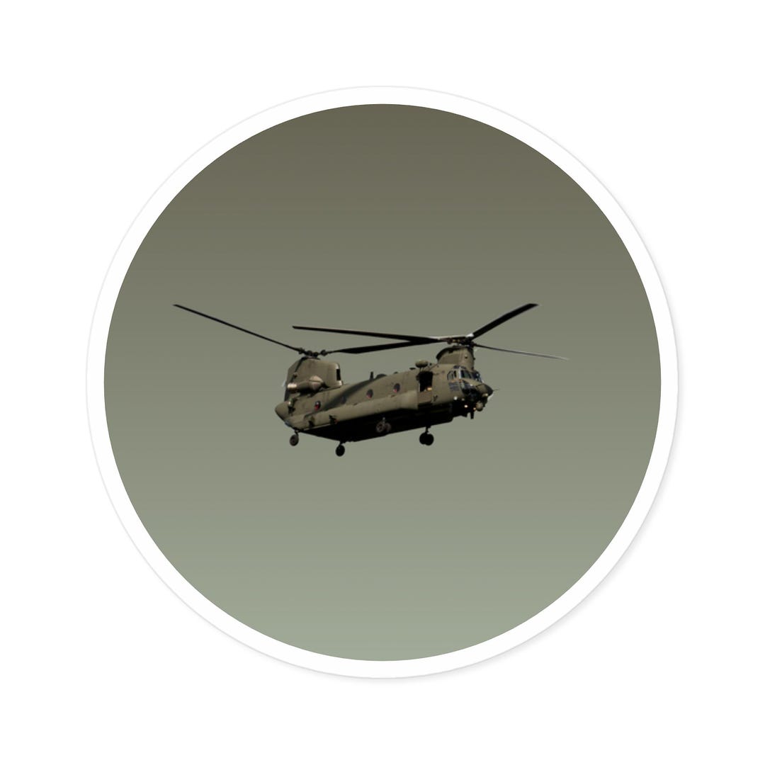 CH-47 Chinook Helicopter Stickers, Cool Military Decor, Great for ...
