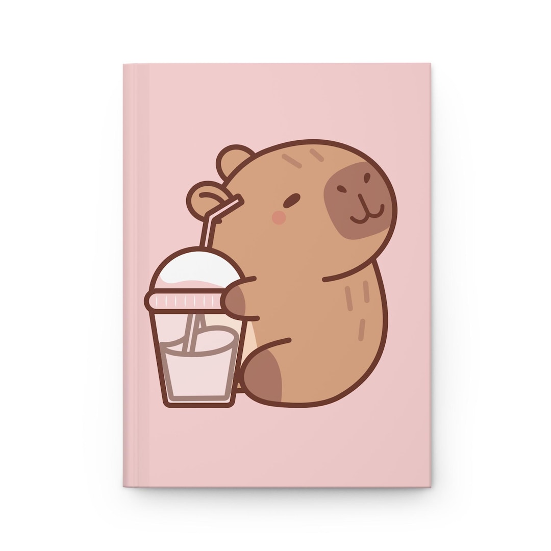 Kawaii Capybara Hardcover Journal, Lined Notebook - Etsy