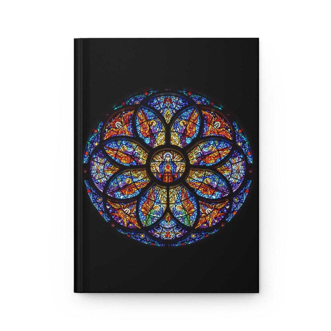 Stained Glass Circle Journal | Beautiful Matte Hardcover Notebook for ...