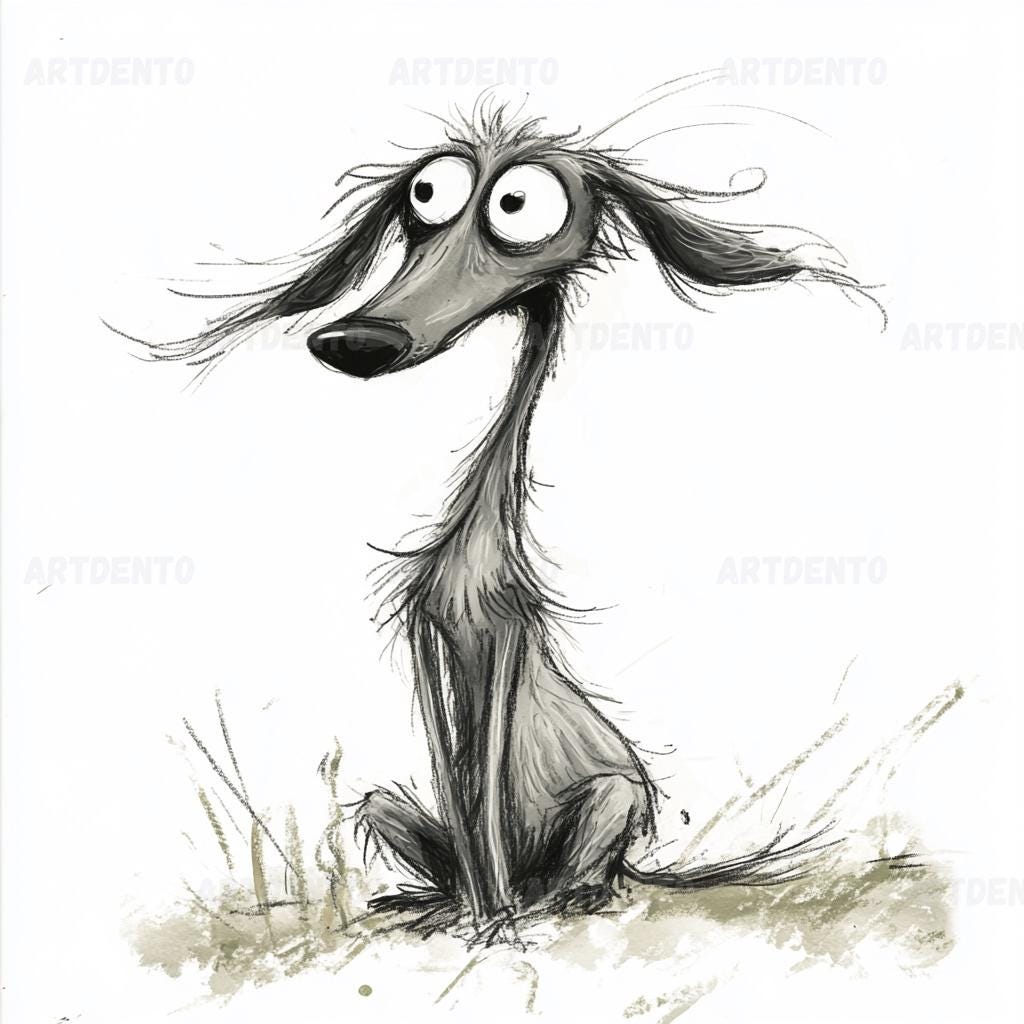 15 Funny Quirky Dog Clipart | Cute Frazzled Dogs | Watercolor Printable ...