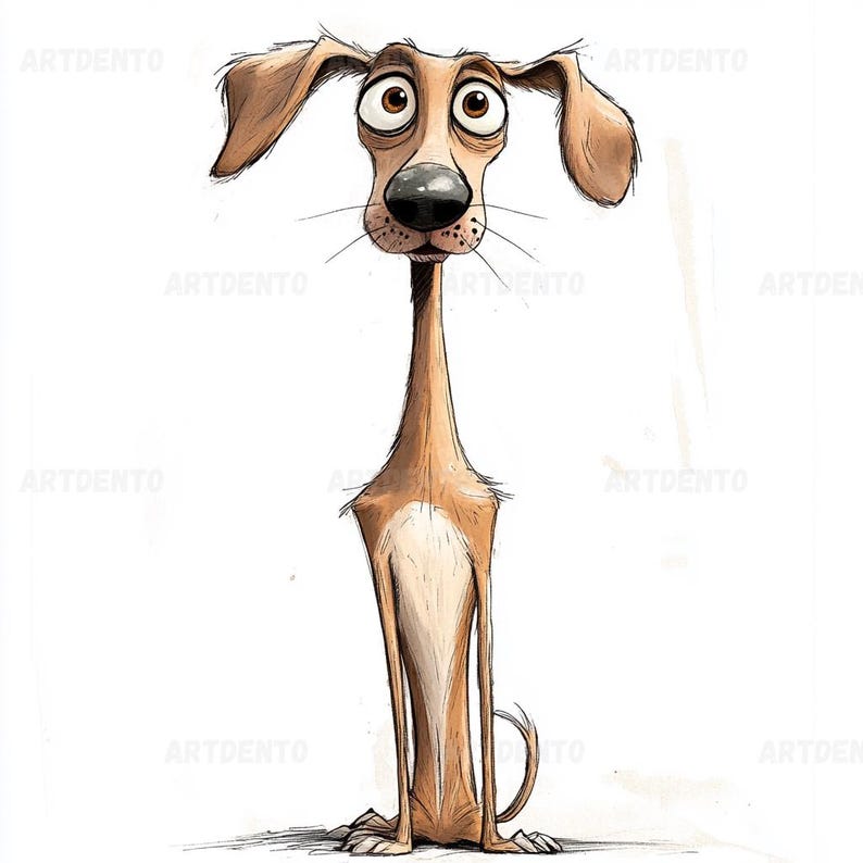 15 Funny Quirky Dog Clipart | Cute Frazzled Dogs | Watercolor Printable ...