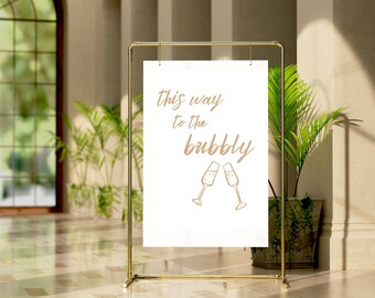 Customizable Wedding Bubble Exit Sign Template, Printable Wedding ...