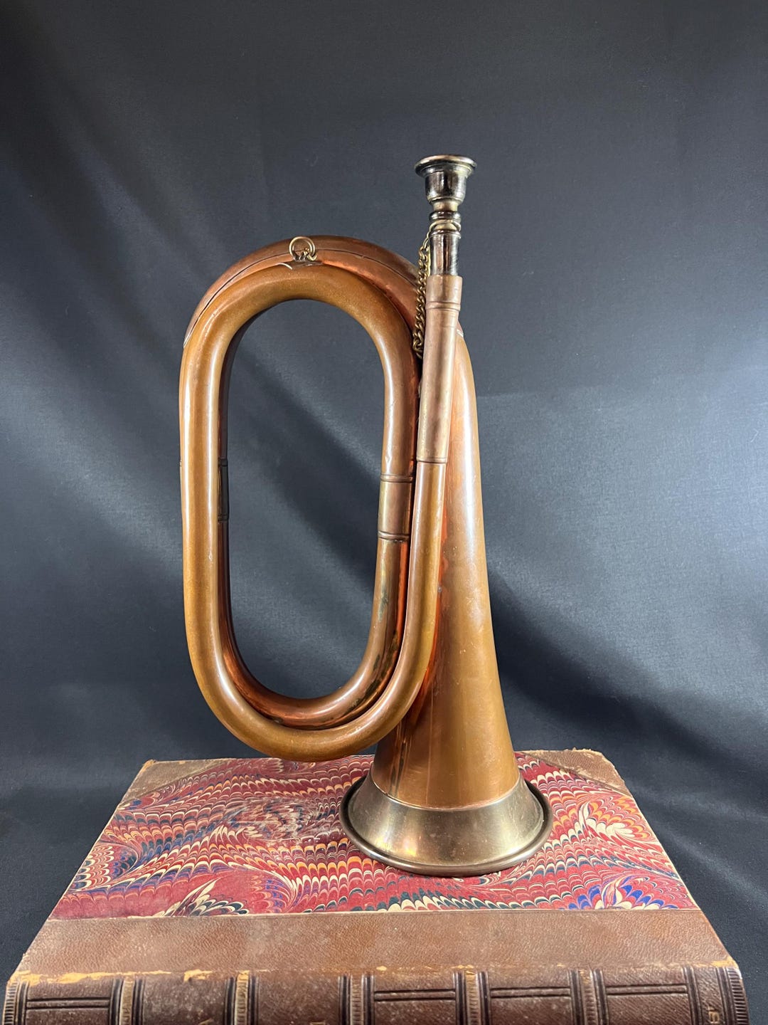 Vintage Copper and Brass Military Bugle Horn - Etsy