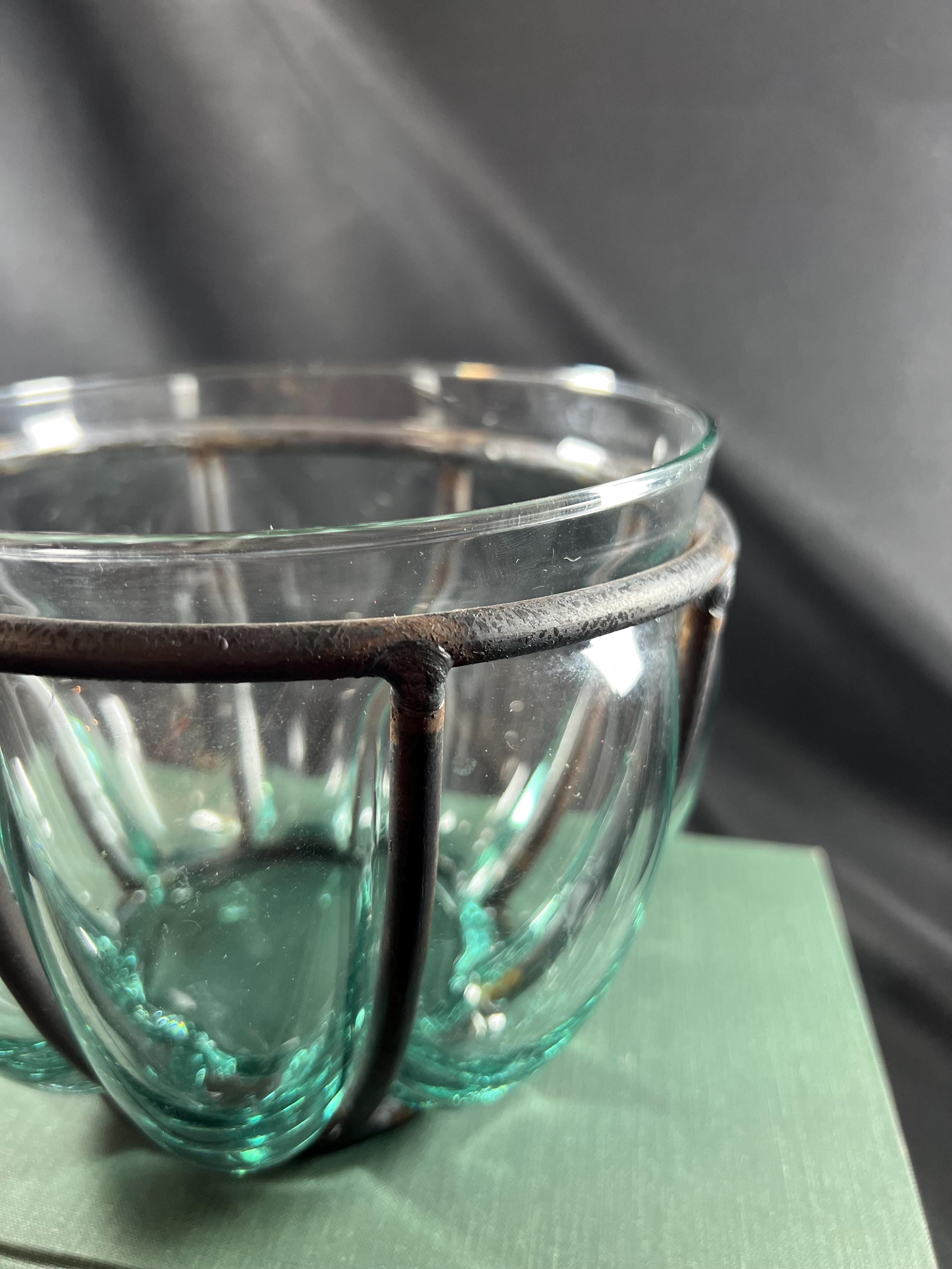 Vintage Caged Bubble Glass Vase Planter - Etsy