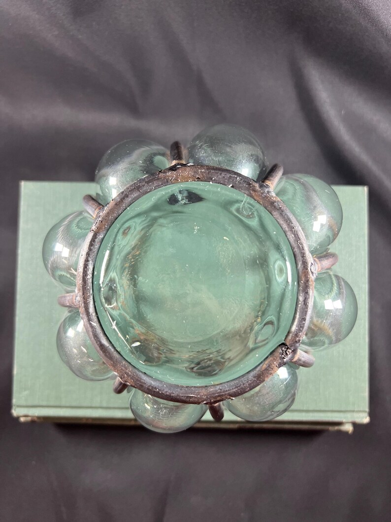 Vintage Caged Bubble Glass Vase Planter - Etsy