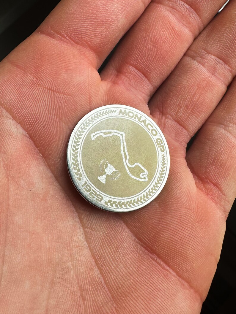 Golf Ball Marker With Formula 1 Monaco GP Track Design Perfect Gift for ...