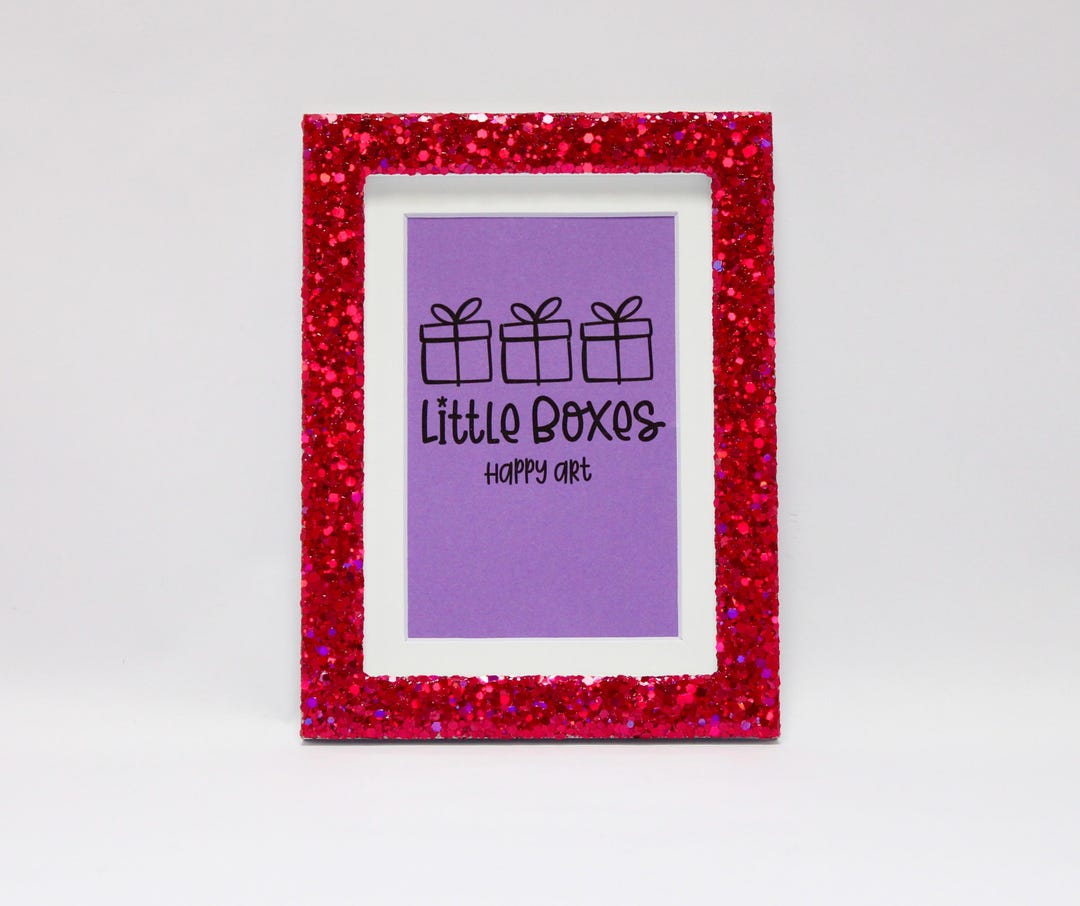 Ruby Red Holographic Glitter Picture Frame: 5x7 or 4x6 Photo - Etsy