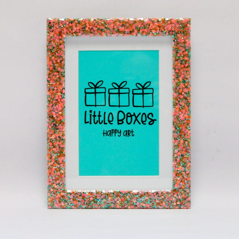 Beaded Orange Picture Frame - Etsy