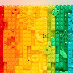 LEGO® Brick Rainbow Drip Wall Art: Colorful One-of-a-kind Decor - Etsy