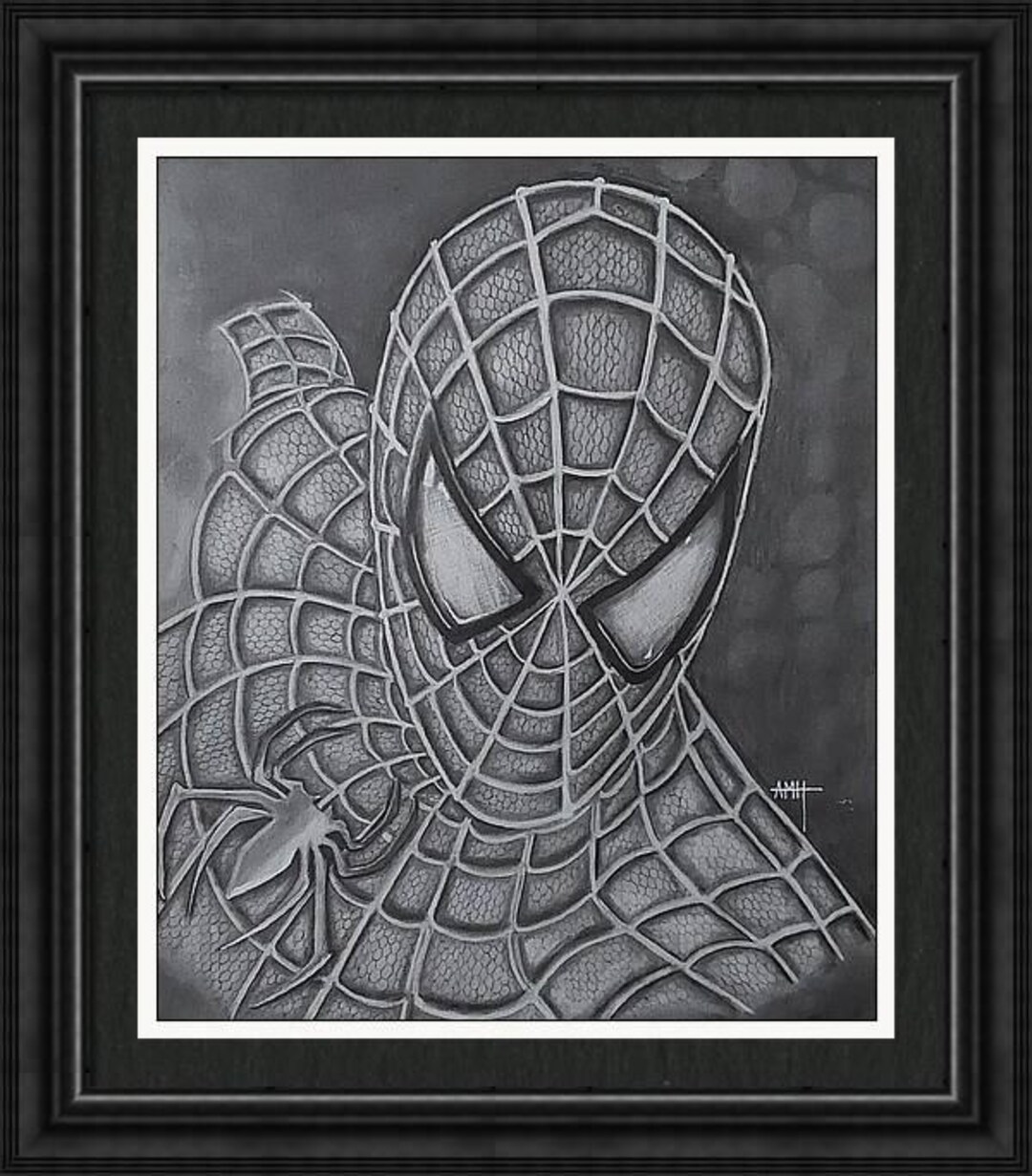 Spiderman. 8x10" Print of an Original Graphite Drawing on Paper. Hand ...