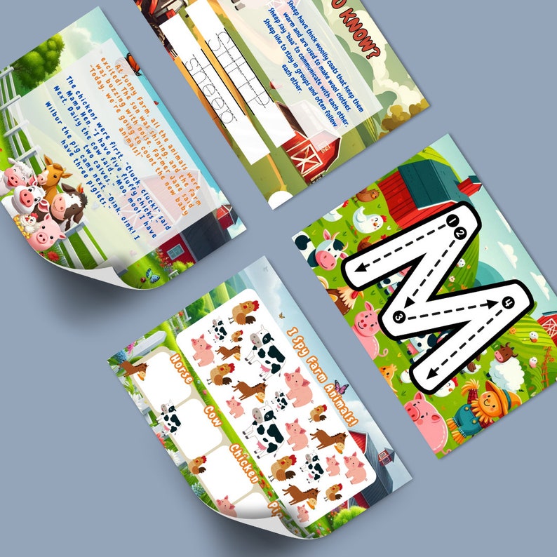Farm Animal Fun: A Busy Book Adventure Toddler Busy Book Printable ...