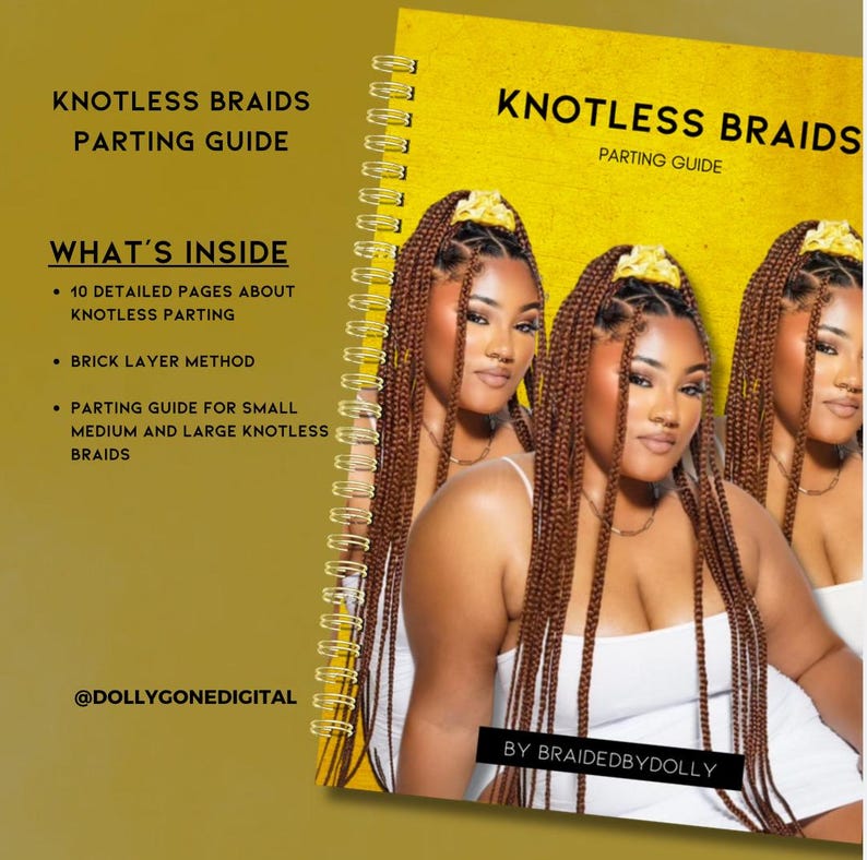 Knotless Braid Parting Guide Ebook W/ Bonus Length Guide Included - Etsy