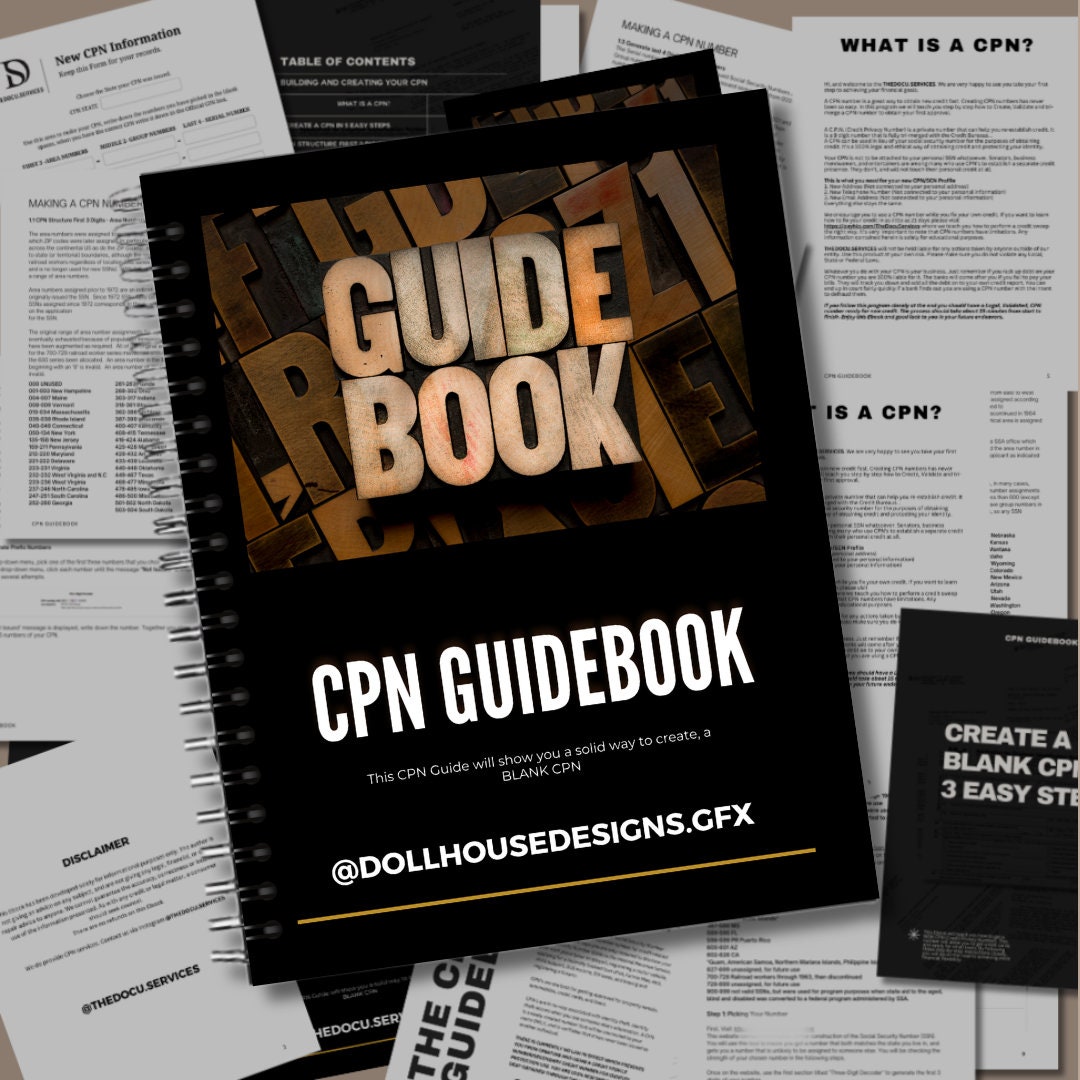 CPN GUIDEBOOK (blank CPN) - Etsy