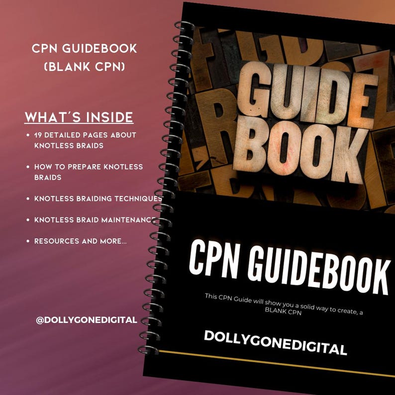 CPN GUIDEBOOK (blank CPN) - Etsy