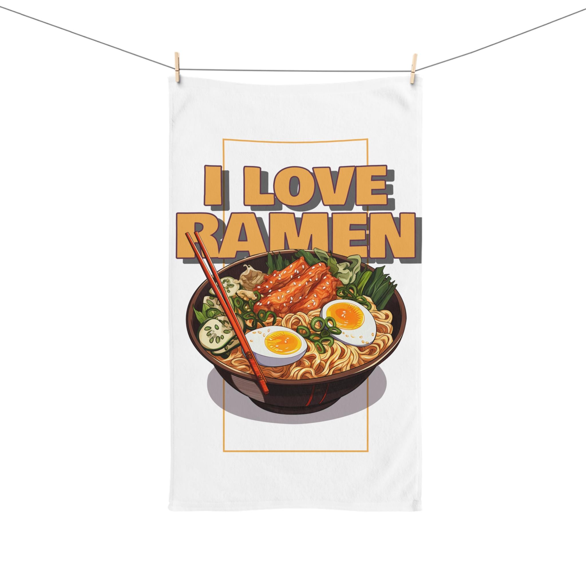 Ramen Lover Hand Towel, Anime Design, Home and Kitchen Decor Accessory ...