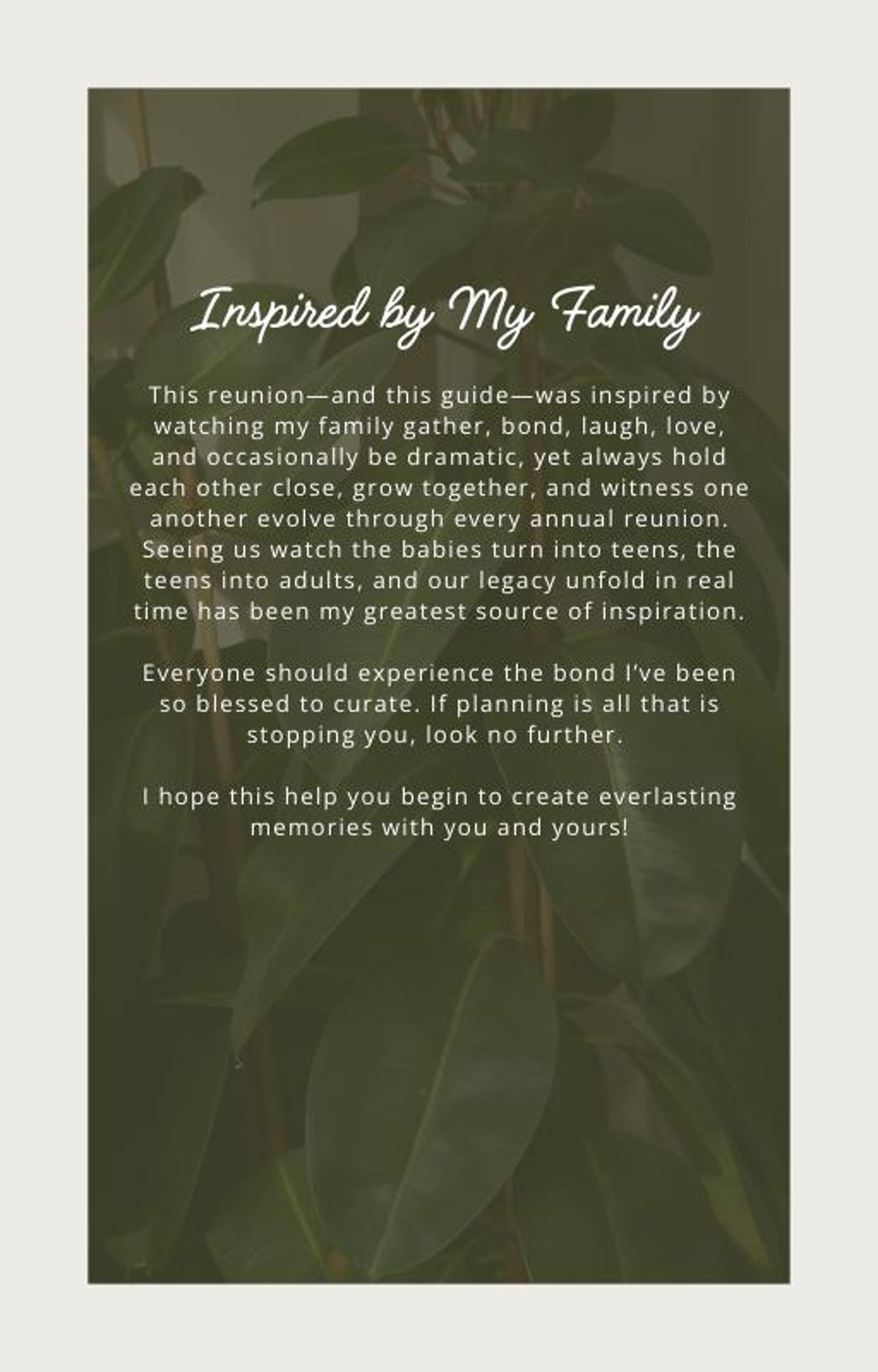 The Ultimate Planning Guide - Family Reunion Playbook - Etsy