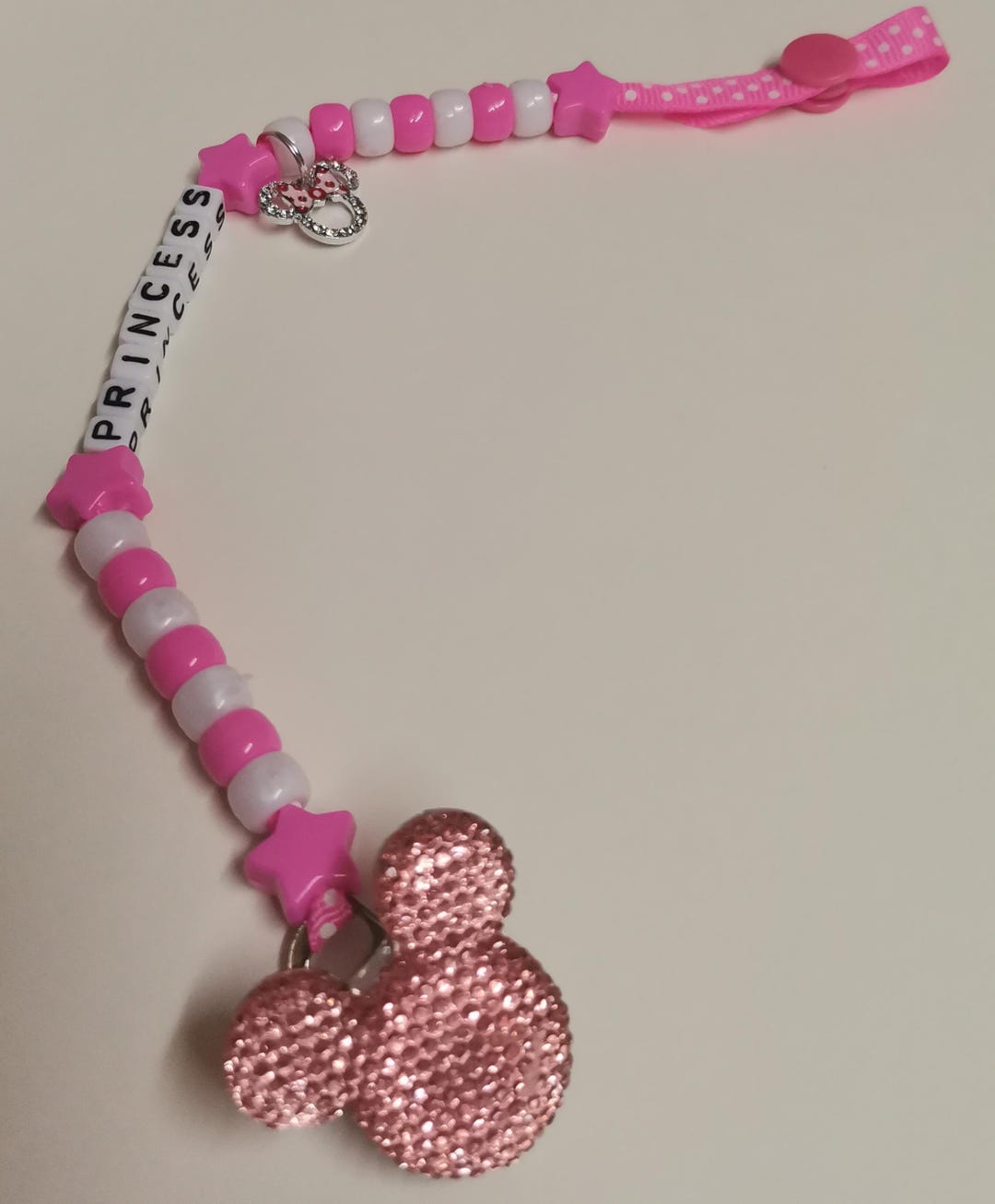 Minnie Mouse Barbie Pink Personalised Baby Girls Dummy Clip,pacifier ...