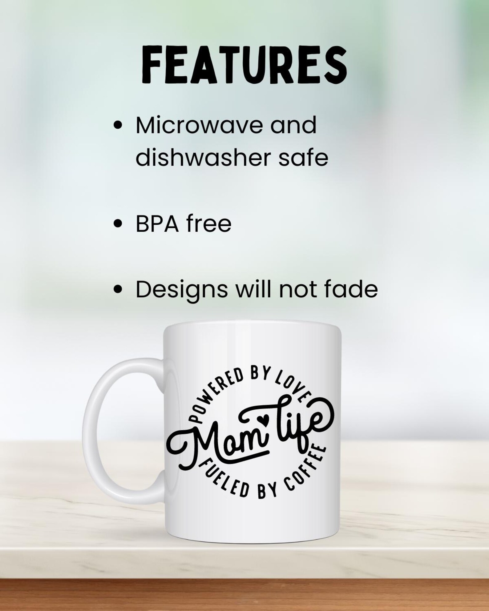 Powered by Love Fueled by Coffee Mom Life Mug. Gifts for Mom. New Mama ...