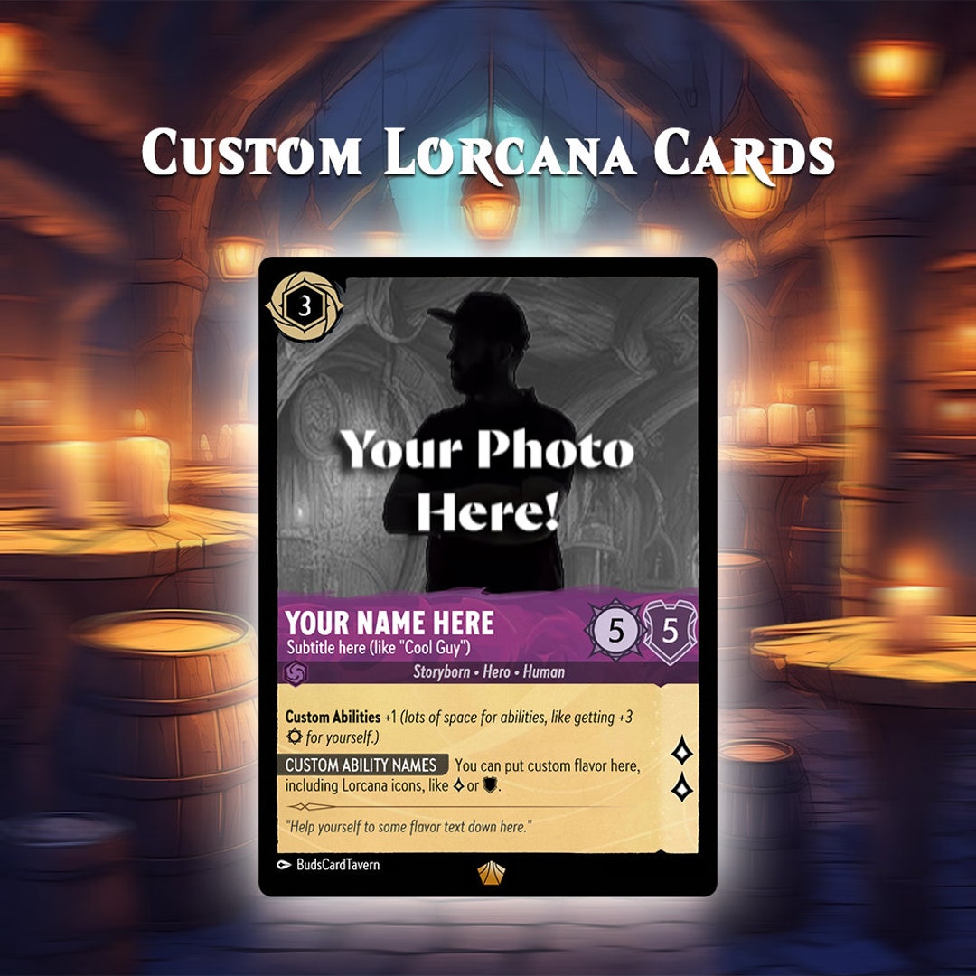 Custom Lorcana Styled Cards (standard and Foil) - Etsy
