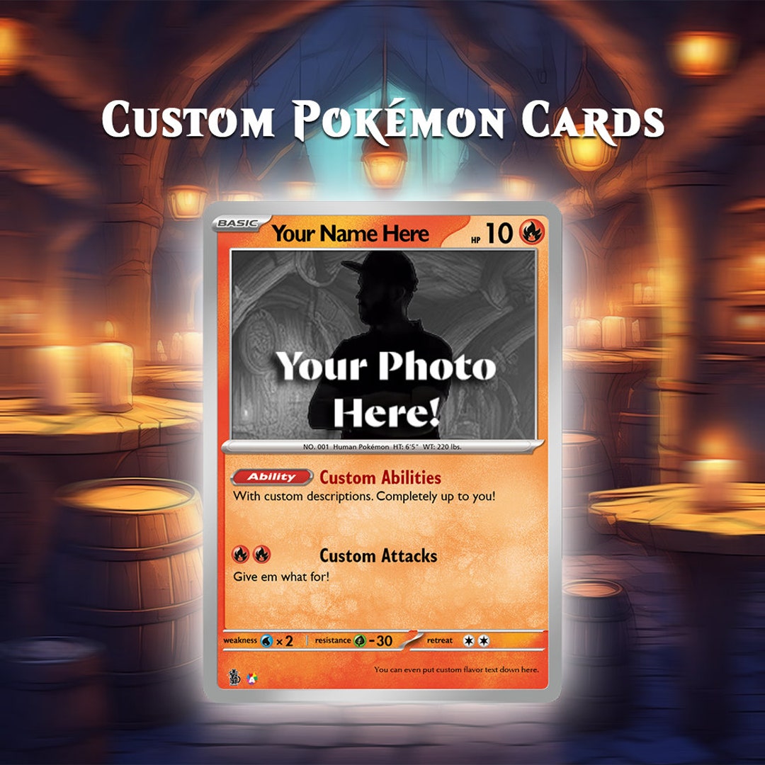 Custom Pokémon Cards Styled Cards (standard and Foil) - Etsy