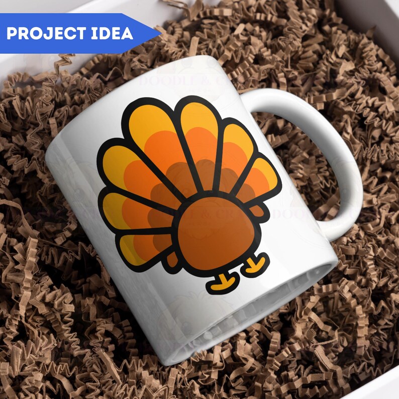 Turkey SVG Rear View, Thanksgiving Cartoon Turkey Butt, Layered Cricut ...
