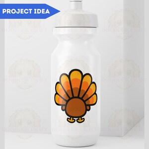Turkey SVG Rear View, Thanksgiving Cartoon Turkey Butt, Layered Cricut ...