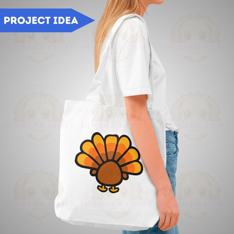 Turkey SVG Rear View, Thanksgiving Cartoon Turkey Butt, Layered Cricut ...