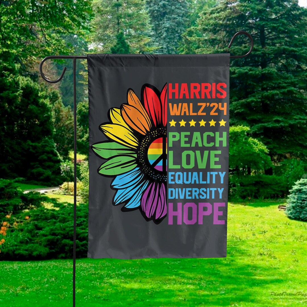 Kamala Harris 2024 Flag, Sunflower Hippie Lgbt, Reproductive Rights ...