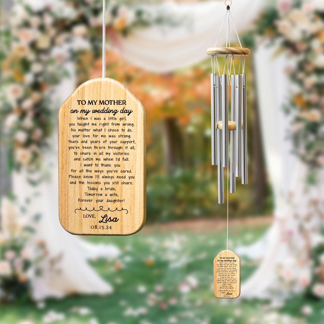 Personalized Mother of the Bride Gift From Daughter Wind Chimes, Gift ...