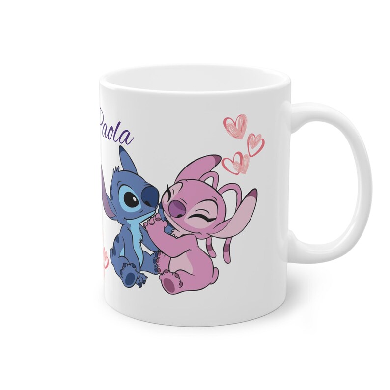 Personalized Stitch and Angel Mug, Cute Stitch Coffee Cup, Lilo and ...