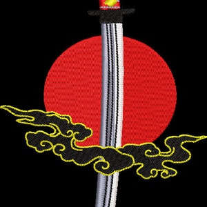 Anime Swords Machine Embroidery Design, Katana Sword, Ninja Embroidery ...