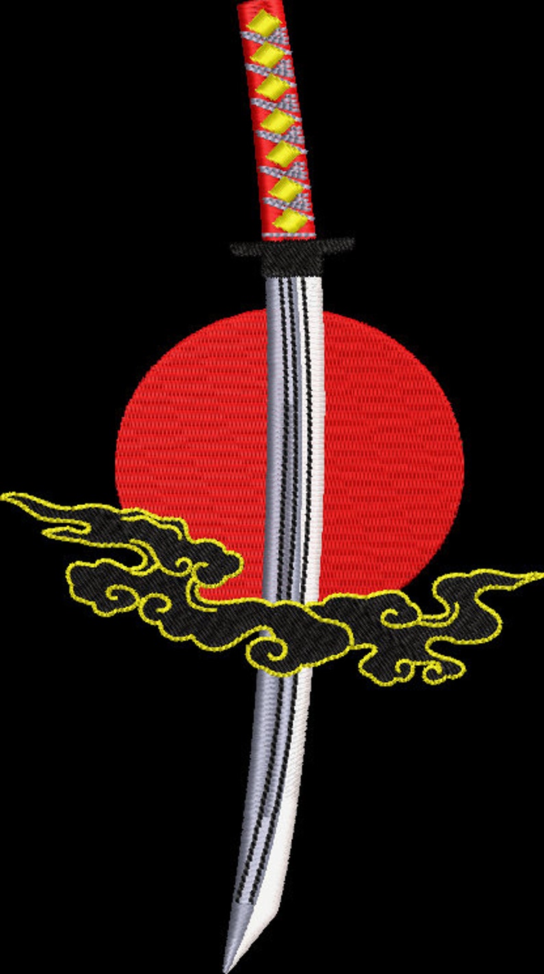 Anime Swords Machine Embroidery Design, Katana Sword, Ninja Embroidery ...