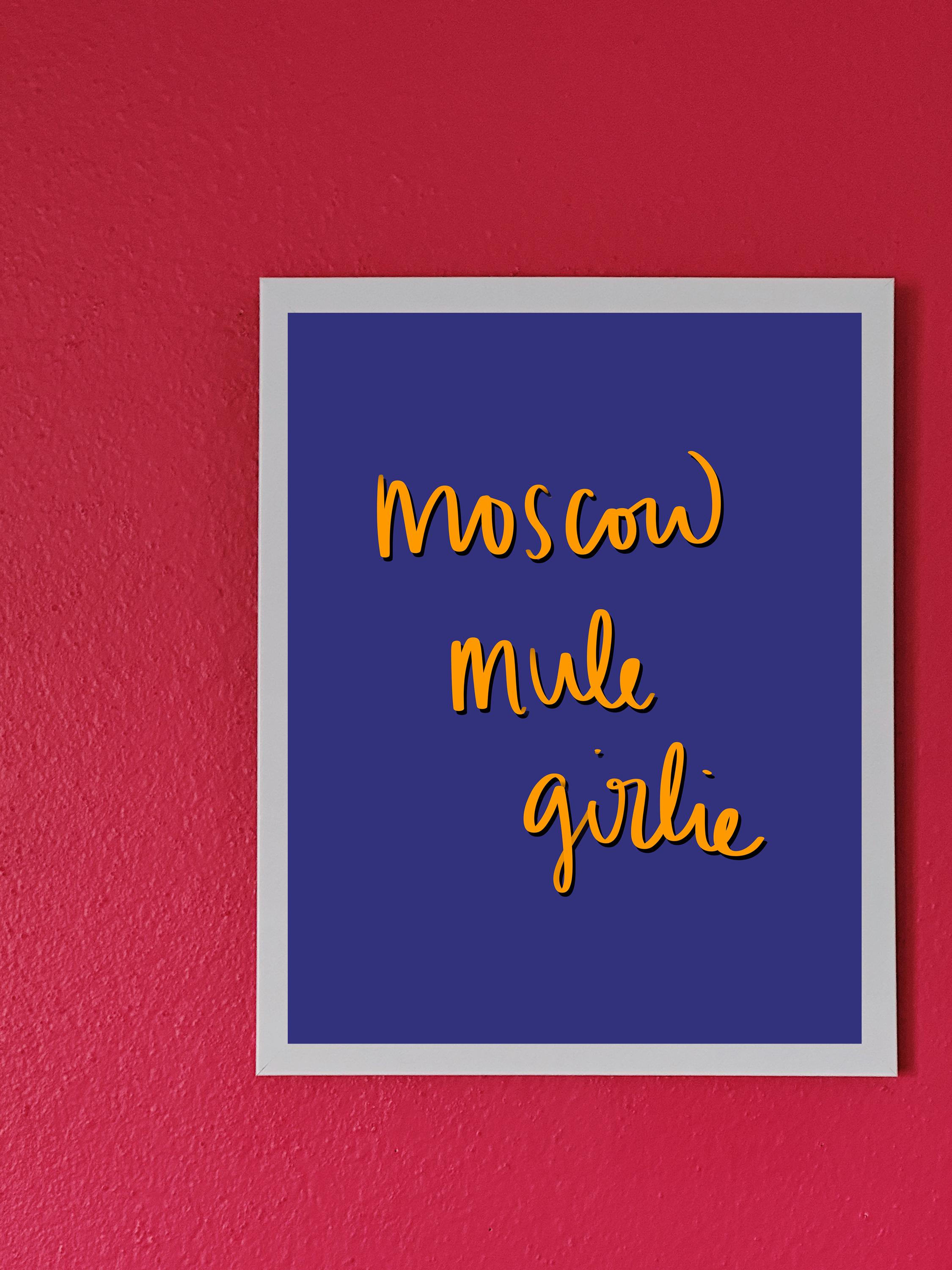 MOSCOW MULE GIRLIE Art Poster Print Digital Download Art for Wall ...