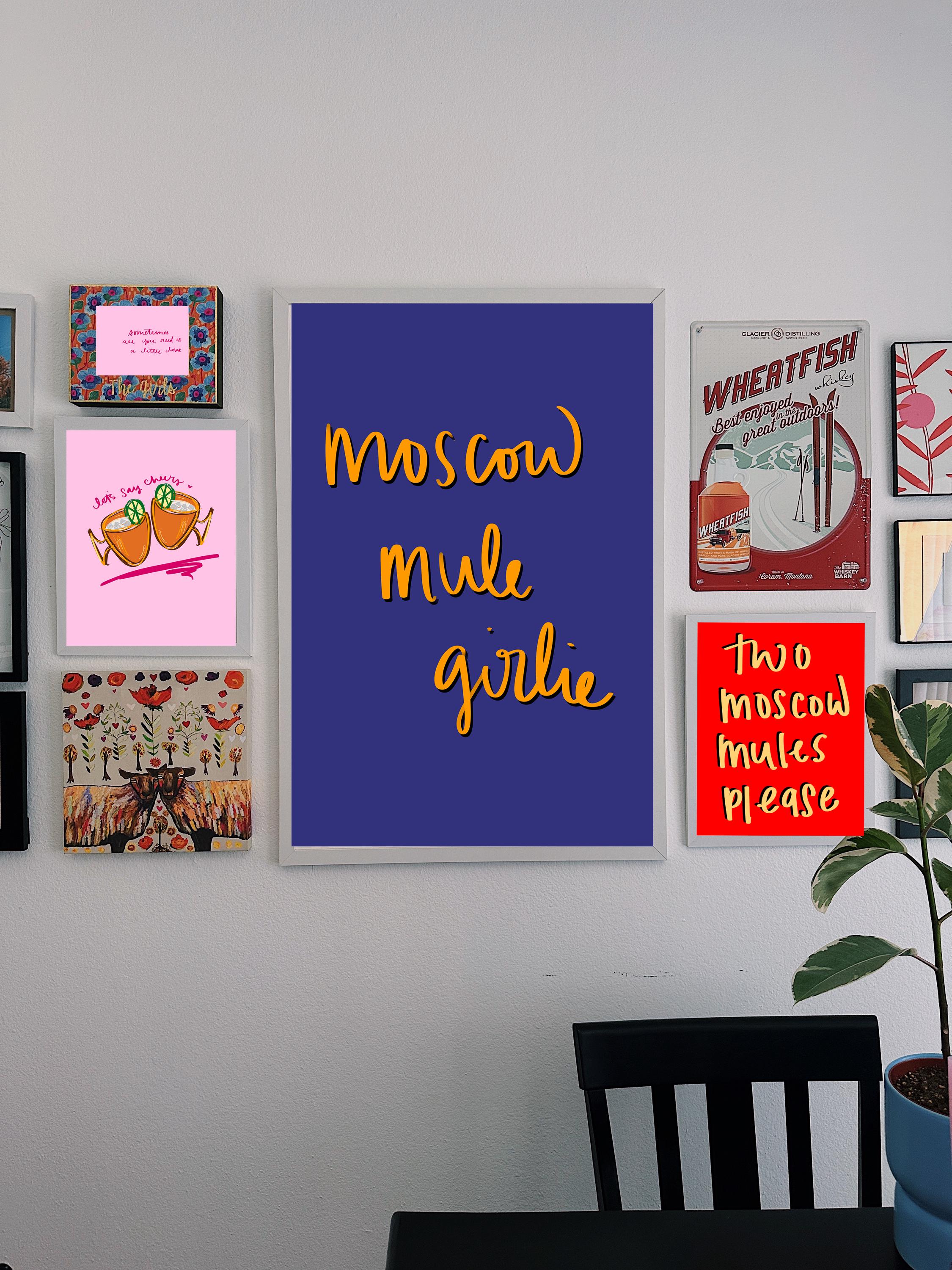 MOSCOW MULE GIRLIE Art Poster Print Digital Download Art for Wall ...