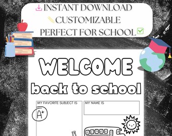 7 Back to School Coloring Sheets, Welcome Back Color Page Printable ...