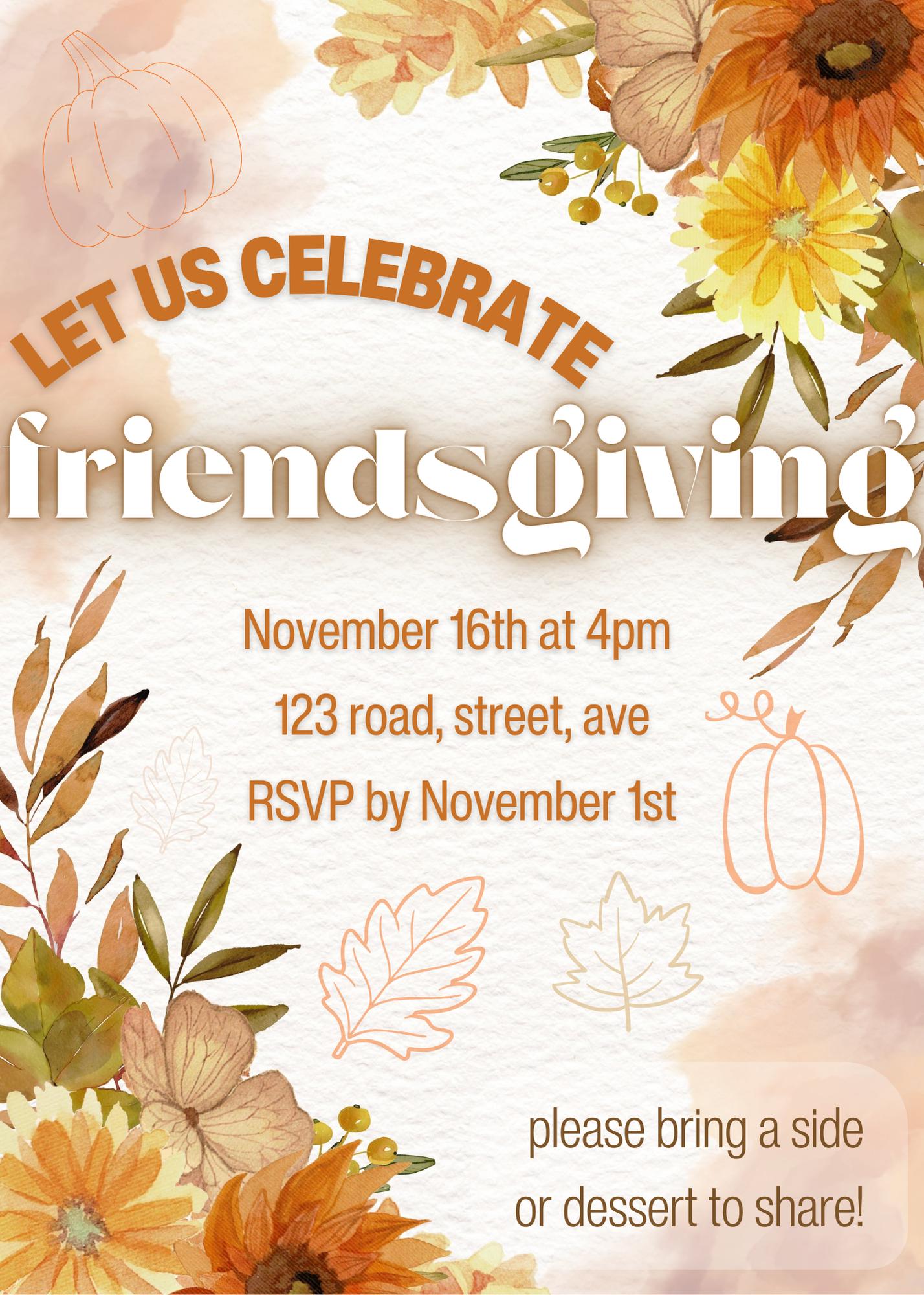 Friendsgiving Invitation - Etsy