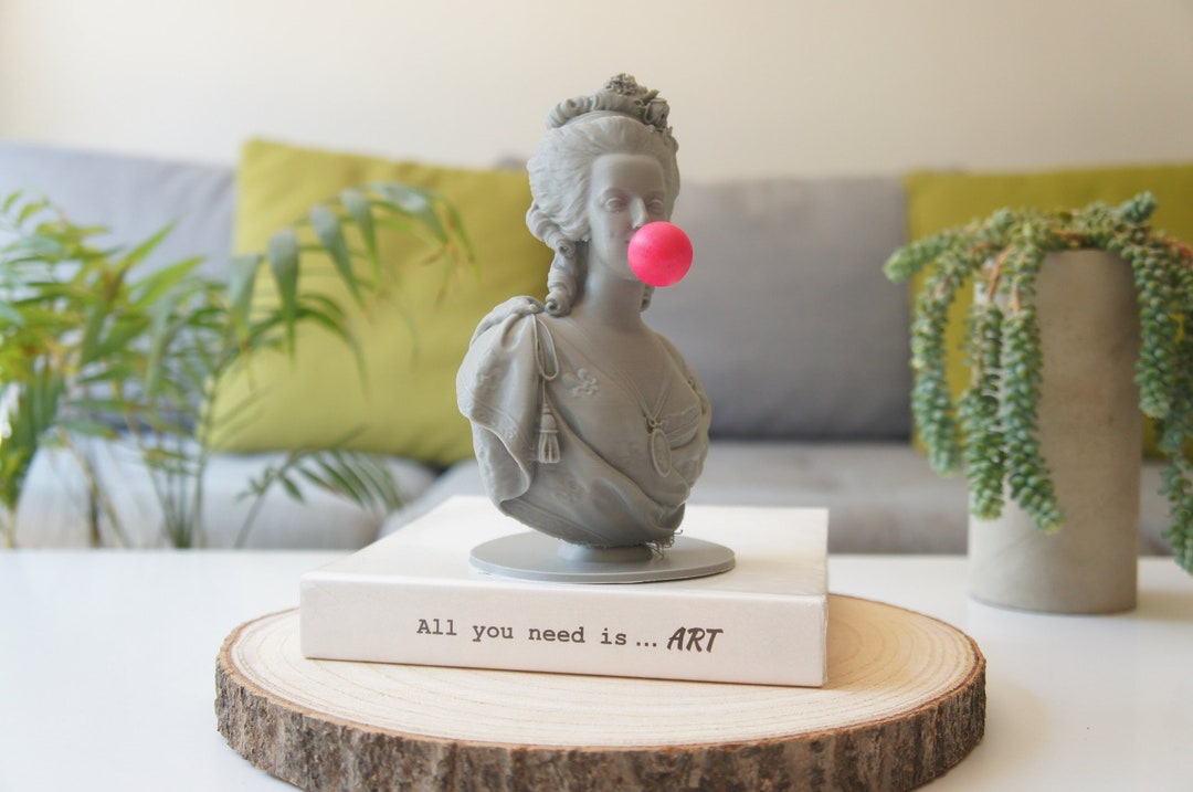 Pop Art Marie Antoinette Statue, French Rococo Bust, Bubblegum Street ...