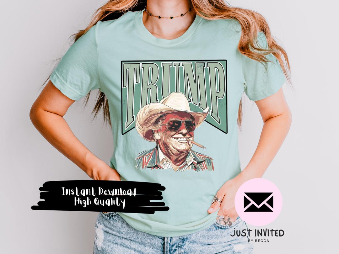 Trump Cowboy PNG | Western Design (digital Download) - Etsy