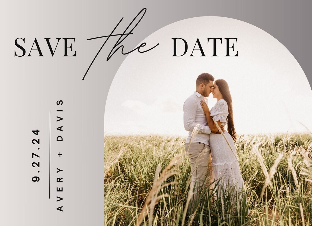 Save the Date Template Photo | Save the Date Card With Photo | Save the ...