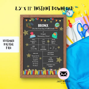 Back to School Editable Template | Instant Downland 2024 | Editable ...