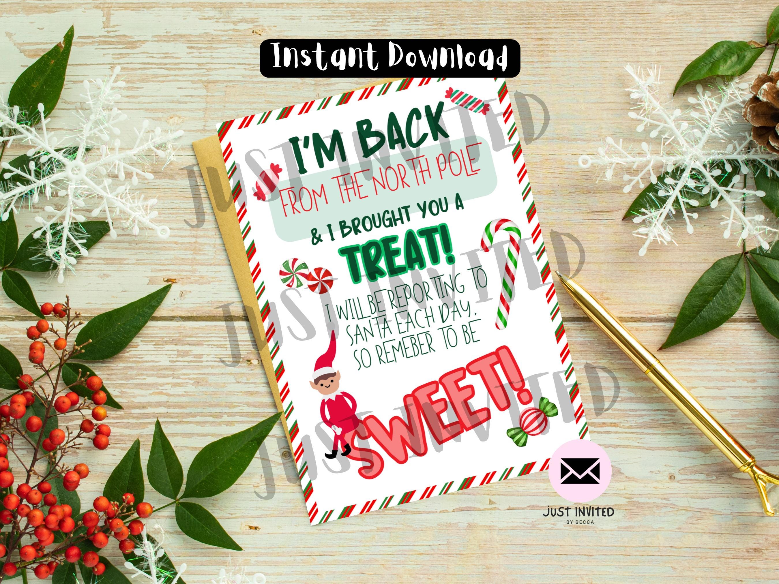 Elf Welcome Back Elf on the Shelf Letter Elf Digital Download Elf Ideas ...